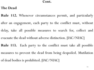 List of Customary Rules of IHL (Appendix) | PDF