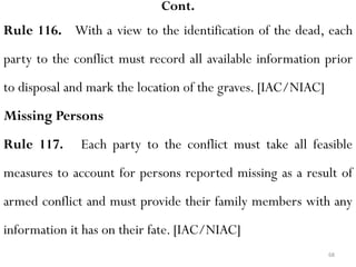List of Customary Rules of IHL (Appendix) | PDF