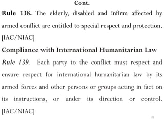 List of Customary Rules of IHL (Appendix) | PDF