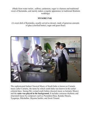 Report : Theme Lunch On South Indian Cuisine On The Occasion of “World ...