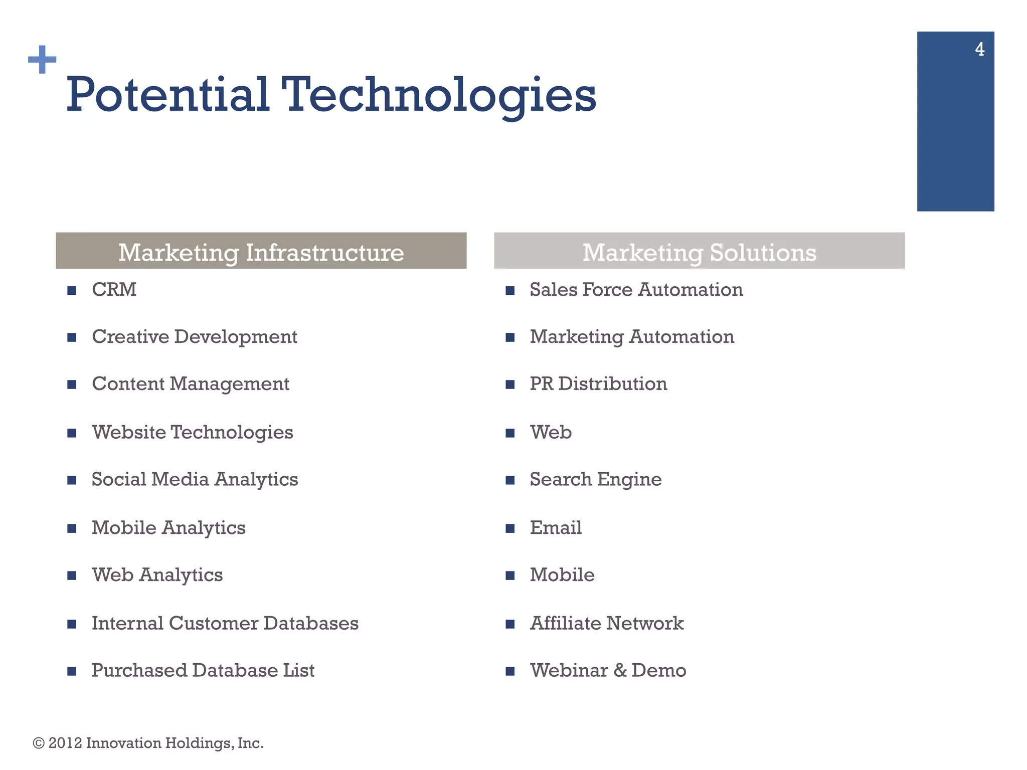 Marketing Technology Solutions 2012 05 | PPT