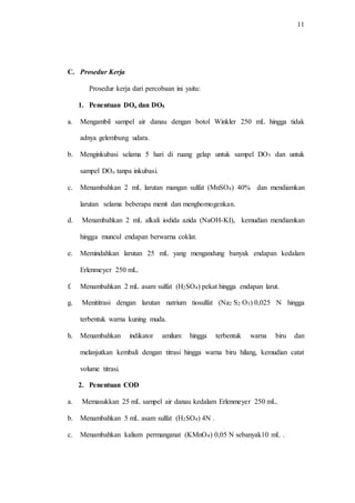 Penentuan do, cod dan bod | DOCX