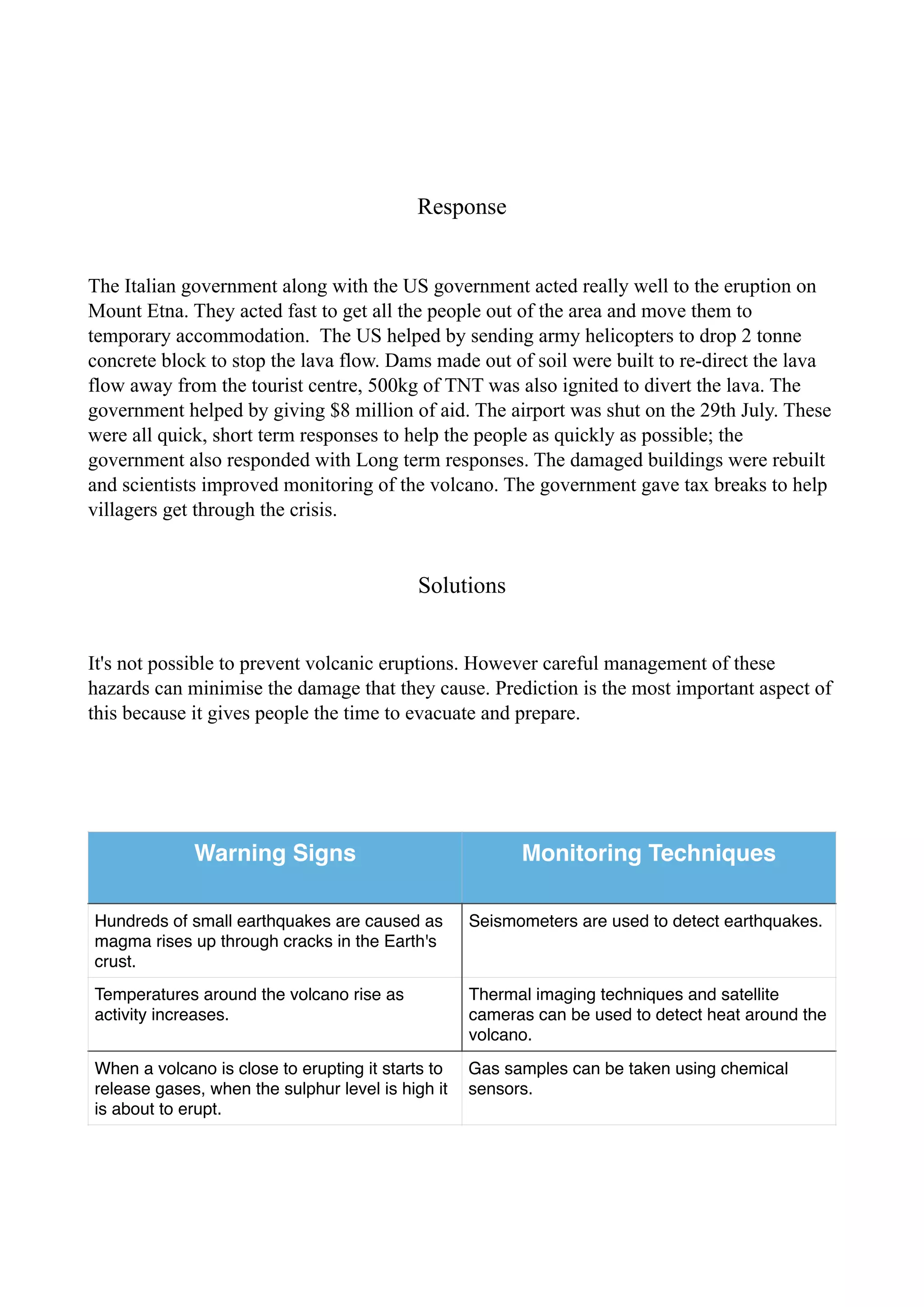 Mount etna case study | PDF