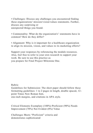 IHP 510 Module Two Short Paper Guidelines and Rubric .docx