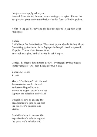 IHP 510 Module Two Short Paper Guidelines and Rubric .docx