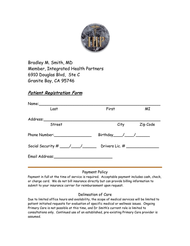 Ihp registration form | PDF