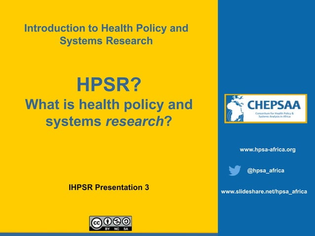 HPSR? What is health policy and systems research? | PPTX | Medical Health