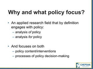 HPSR? What is health policy and systems research? | PPTX