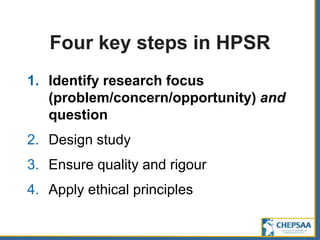 Generating and framing HPSR questions | PPTX