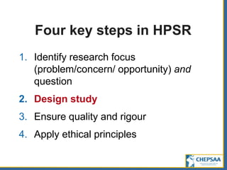 Study design: from questions to projects | PPTX