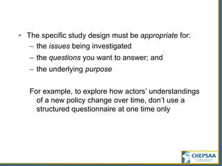 Study design: from questions to projects | PPT