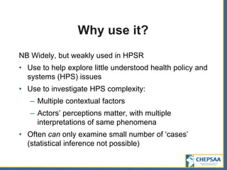 Planning HPSR studies: key issues for specific designs | PPT