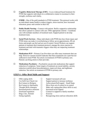 PTSD Systems Treatment Pathway in Public Health Nursing and Primary ...