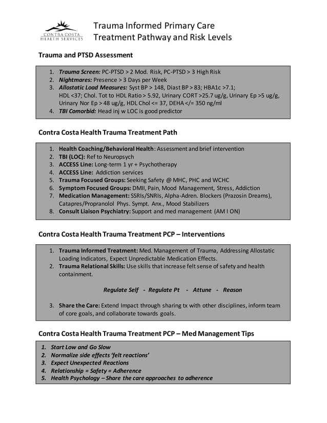 PTSD One Page Assessment and Treatment Path | PDF | Free Download