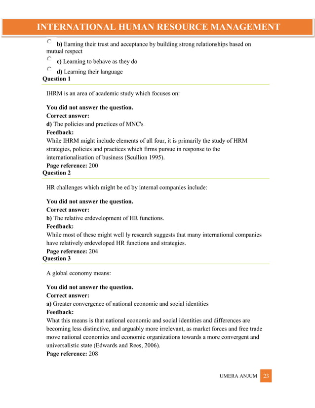 International Human Resource Management | PDF