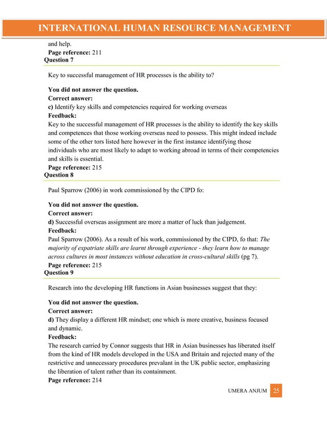 International Human Resource Management | PDF