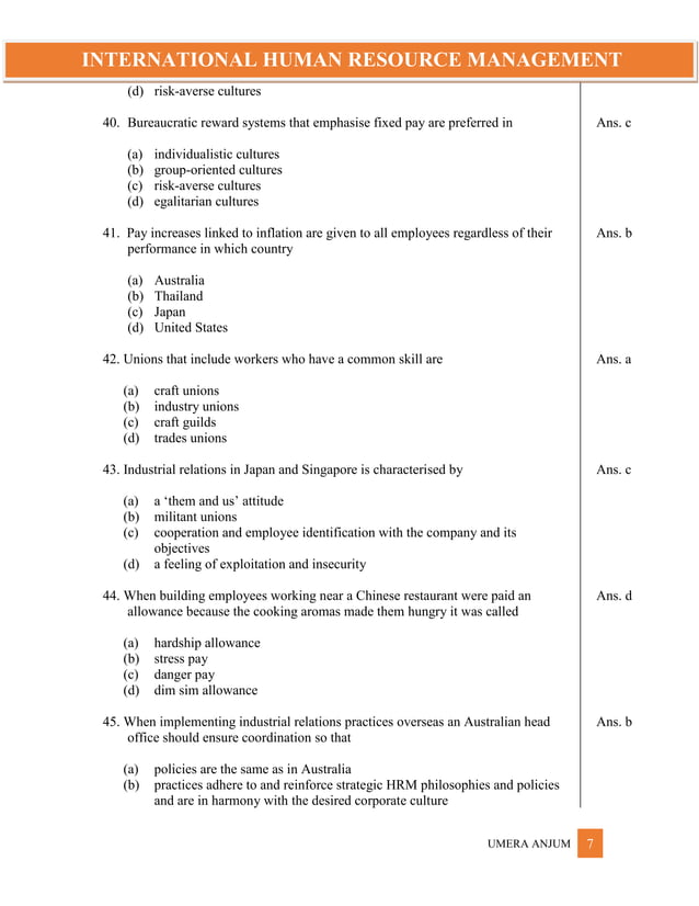 International Human Resource Management | PDF