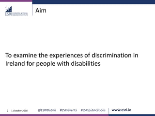 Disability and Discrimination in Ireland | PPTX