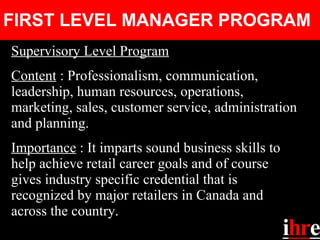 IHRE Retail Education | PPT