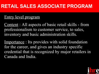 IHRE Retail Education | PPT