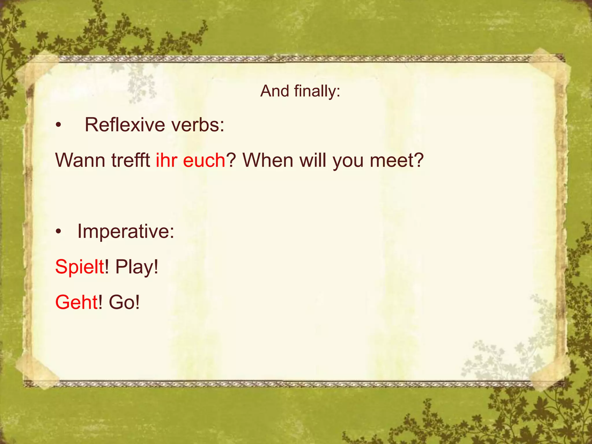 Ihr - German informal plural you | PPTX