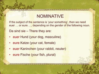 Ihr - German informal plural you | PPTX