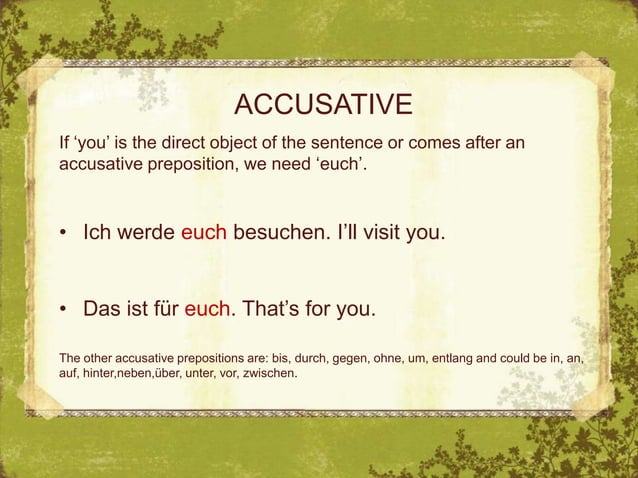 Ihr - German informal plural you | PPTX