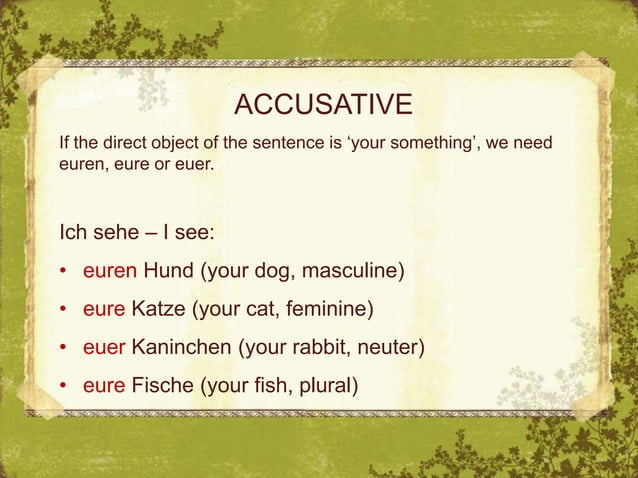 Ihr - German informal plural you | PPTX