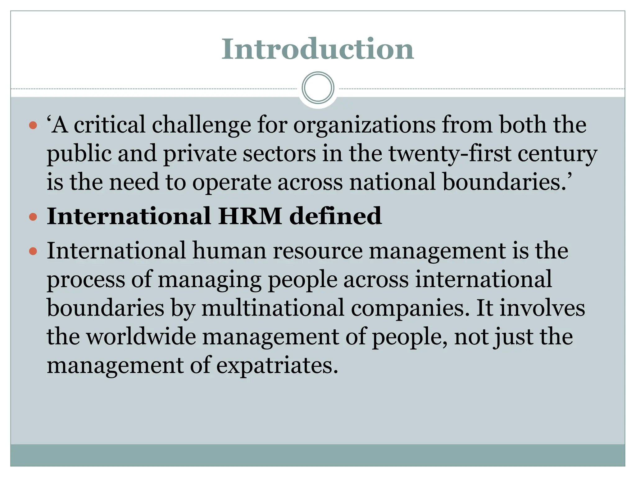 International Human Resource managementt | PPTX