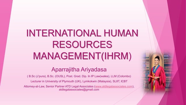 INTERNATIONAL HUMAN RESOURCES MANAGEMENT | PPT