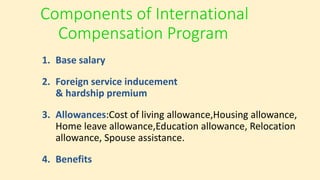 Components Of International Compensation program(Ihrm,161 ) | PPTX
