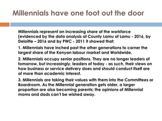Managing the millennials at the Workplace | PDF
