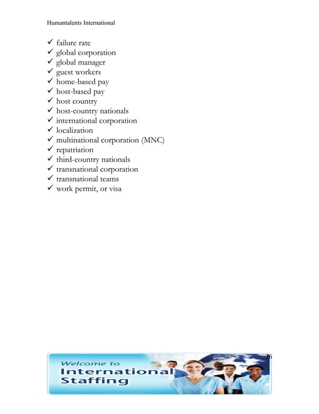 IHRM-Issues and Trends(Learning Resource) | DOC | Human Resources | Business