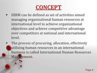International Human Resource Management | PPTX