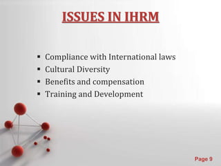 International Human Resource Management | PPTX