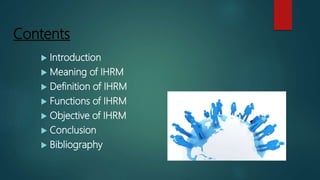 International Human Resource Management - Meaning, Definition ...