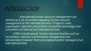 International Human Resource Management - Meaning, Definition ...
