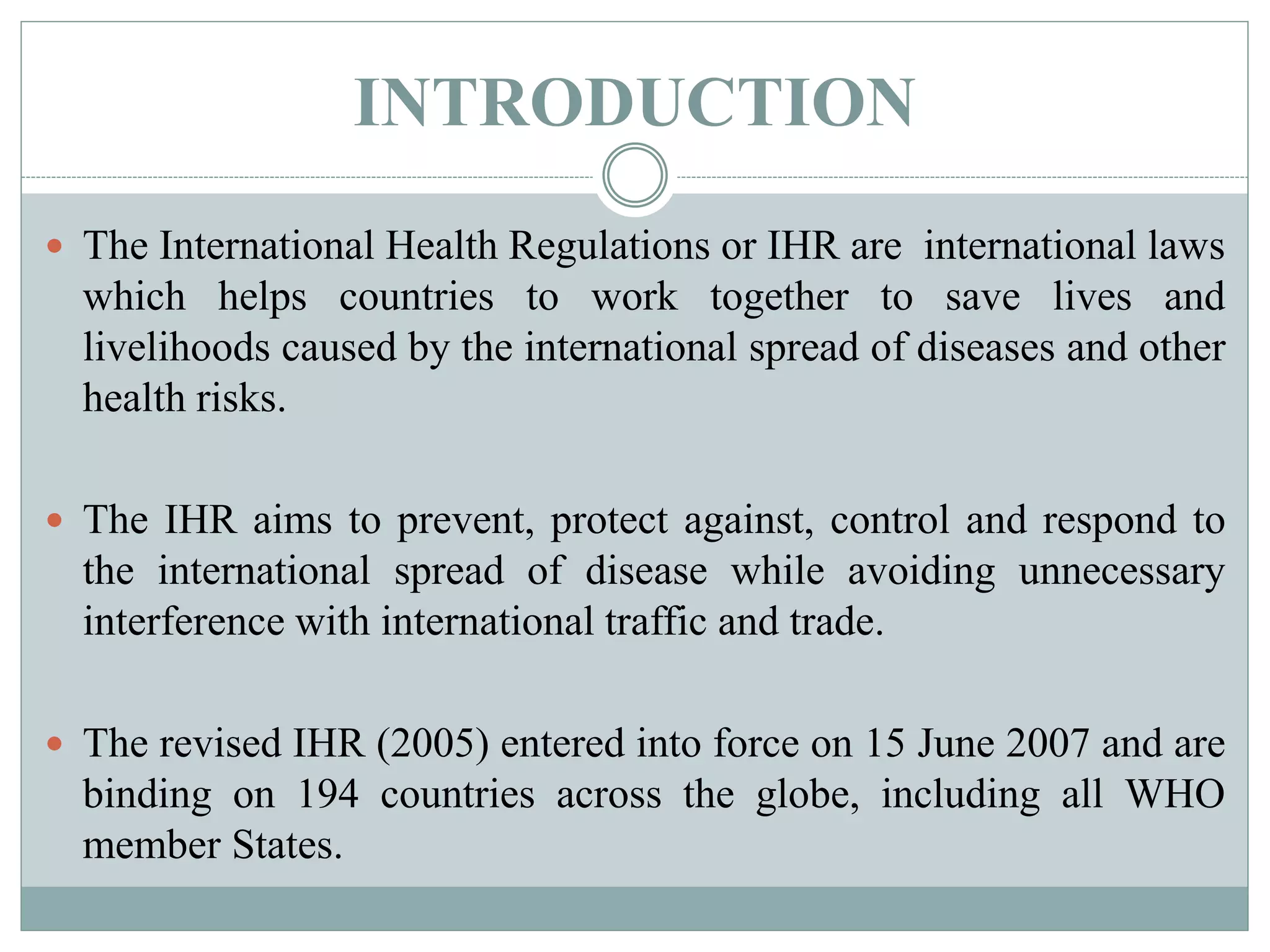 International health Regulations | PPTX