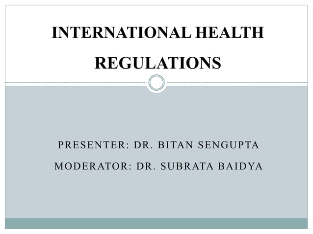 International health Regulations | PPTX