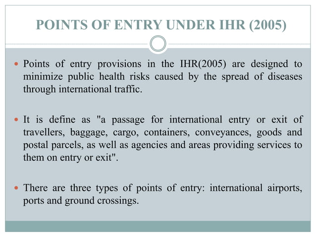 International health Regulations | PPTX