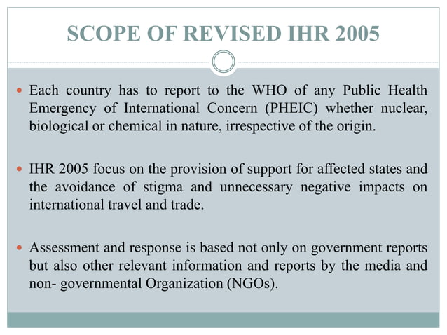 International health Regulations | PPTX