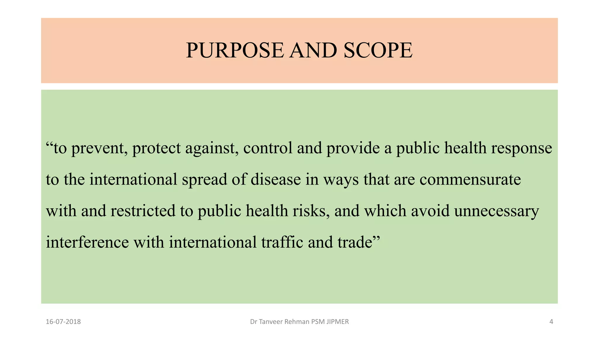 International Health Regulations | PPTX