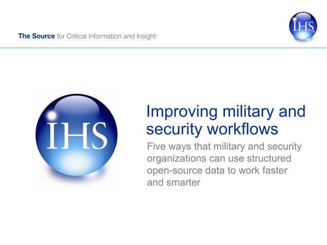 Improving Military Workflows - Structured Data for Military & Security ...