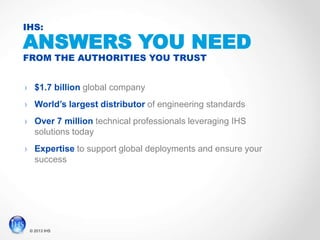 IHS Accelerating Decision Making, Powering Innovation | PPTX