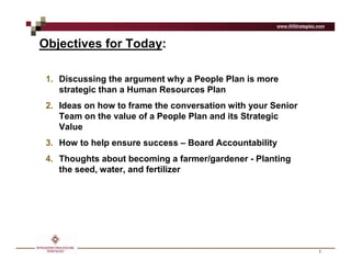 Connecting HR to the Board with a Strategic People Plan | PDF