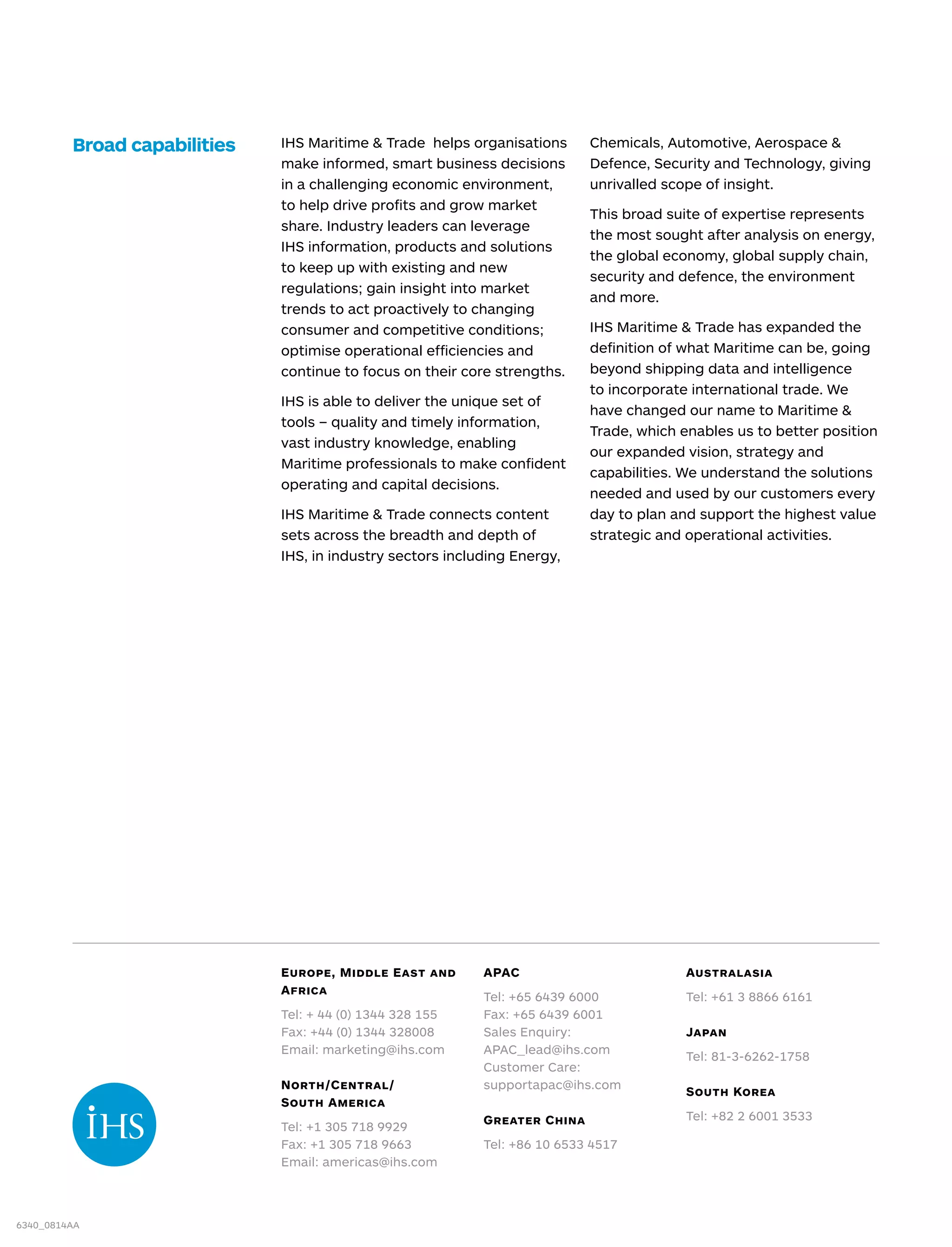 IHS Maritime & Trade | PDF