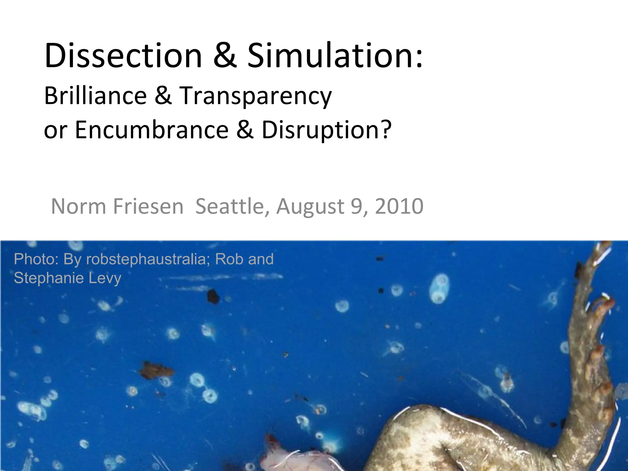 Dissection and Simulation | PPT