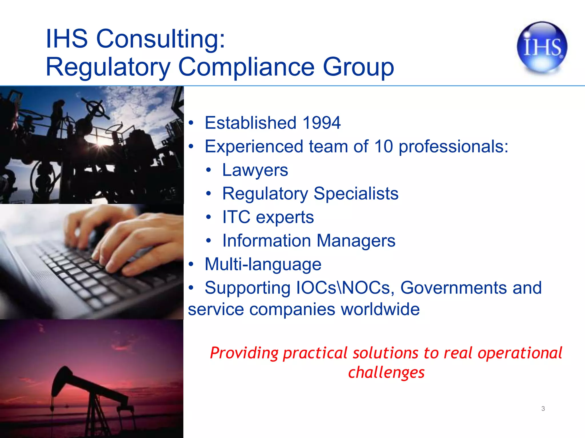 IHS Regulatory Compliance services | PPT
