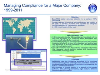 IHS Regulatory Compliance services | PPT