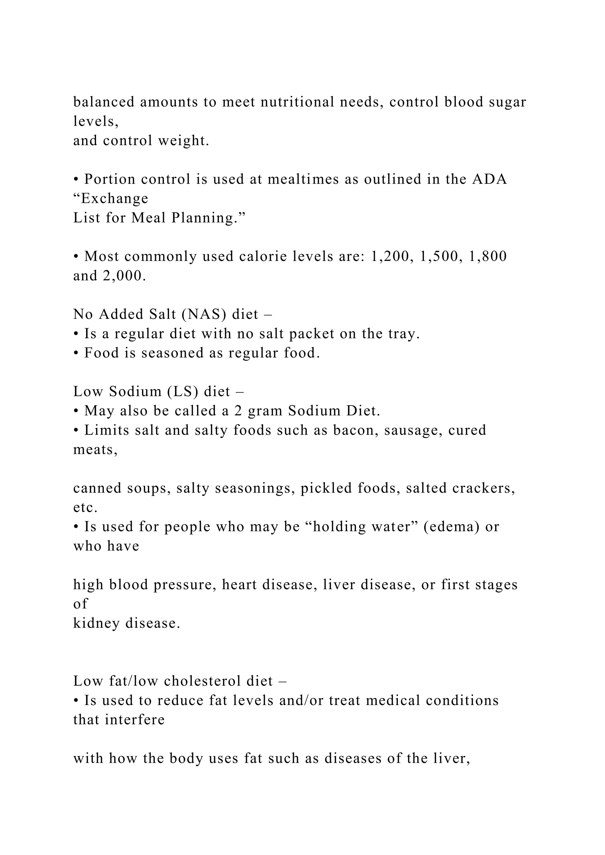 IHSS Training Academy 1 Types of Therapeutic Diets .docx